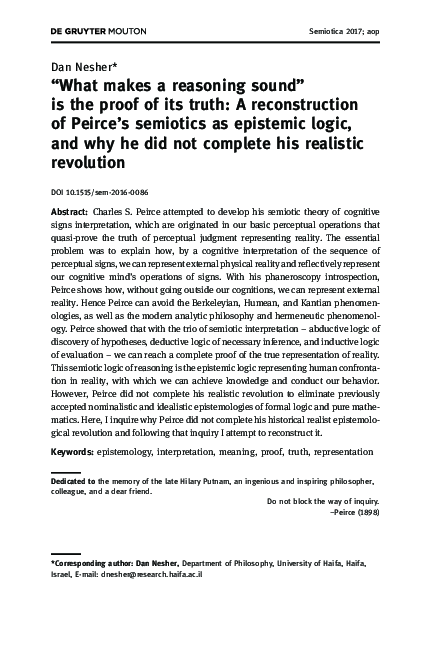 (PDF) “What makes a reasoning sound” is the proof of its truth: A ...