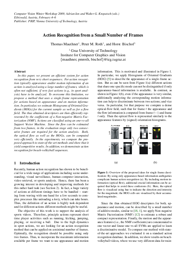 (PDF) Action Recognition from a Small Number of Frames