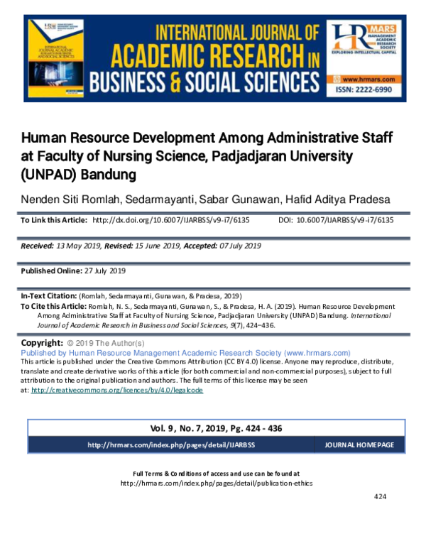 (PDF) Human Resource Development Among Administrative Staff at Faculty ...