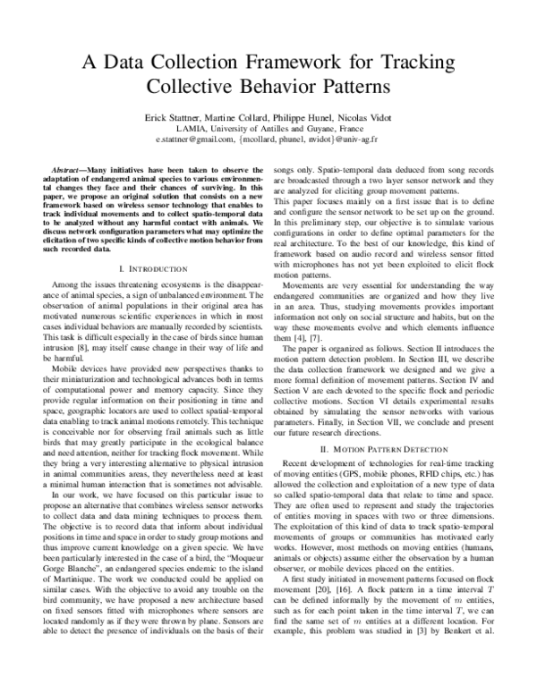 (PDF) A data collection framework for tracking collective behavior patterns | Philippe Hunel ...