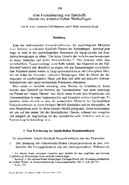 (PDF) Eine Formalisierung von Spiethoffs Theorie der wirtschaftlichen ...