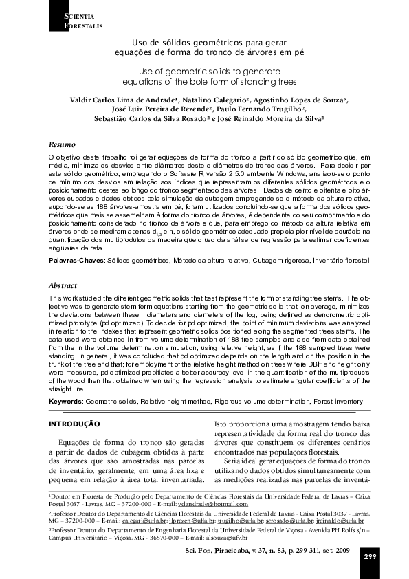 (PDF) Use of geometric solids to generate equations of the bole form of ...