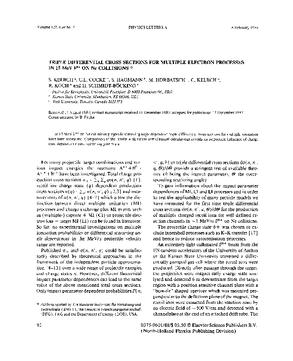 (PDF) Triple differential cross sections for multiple electron ...