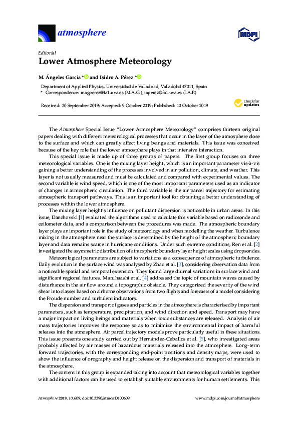 (PDF) Lower Atmosphere Meteorology
