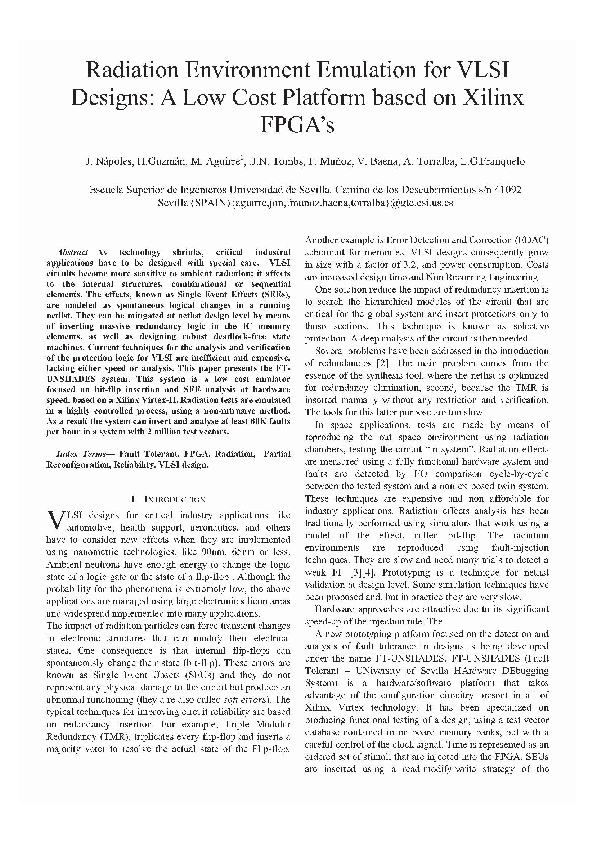 (PDF) Radiation Environment Emulation for VLSI Designs: A Low Cost ...