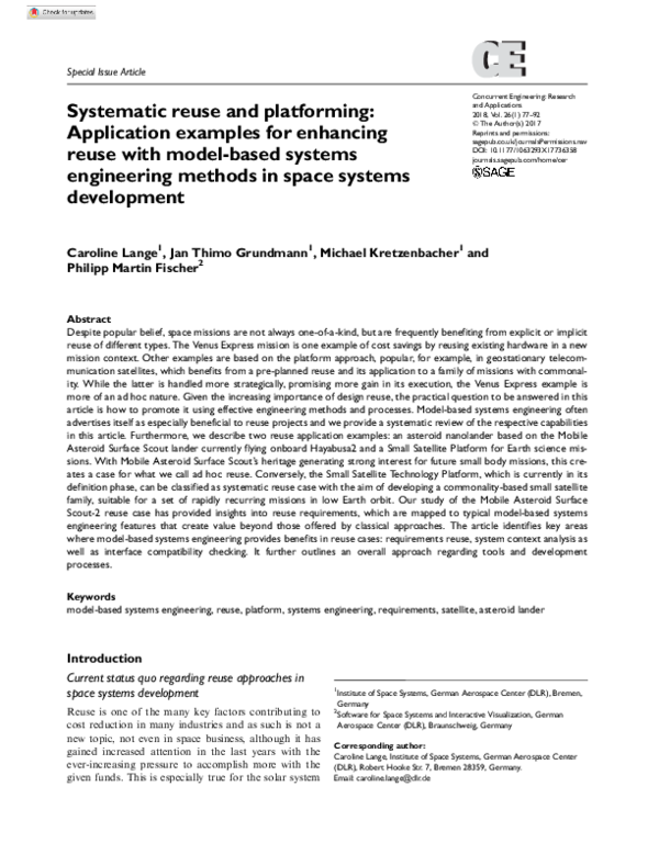 (PDF) Systematic reuse and platforming: Application examples for ...