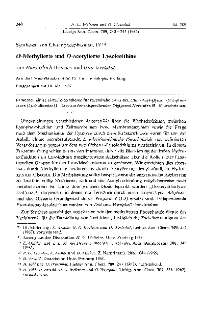 (PDF) Synthesen von Cholinphosphatiden, IV.O-Methylierte undO ...