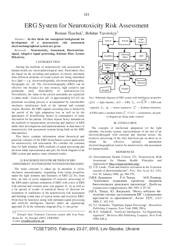 (PDF) ERG system for neurotoxicity risk assessment