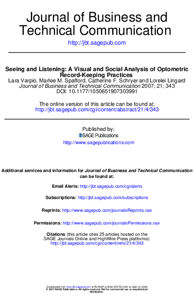 (PDF) Seeing and Listening: A Visual and Social Analysis of Optometric ...
