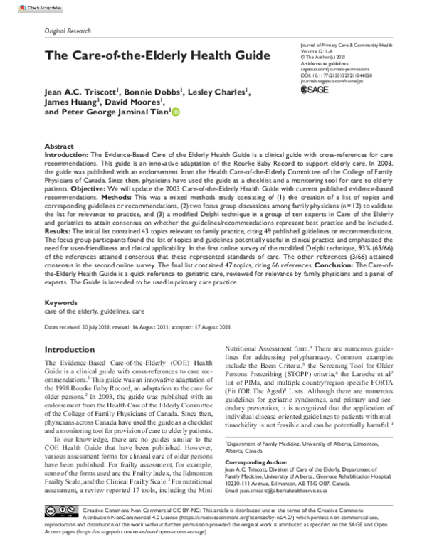 (PDF) The Care-of-the-Elderly Health Guide