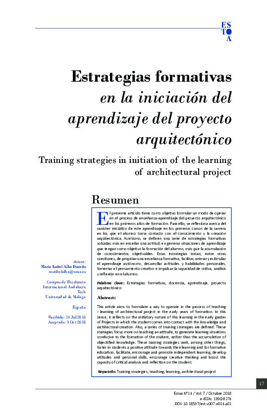 (PDF) Training strategies in initiation of the learning of ...