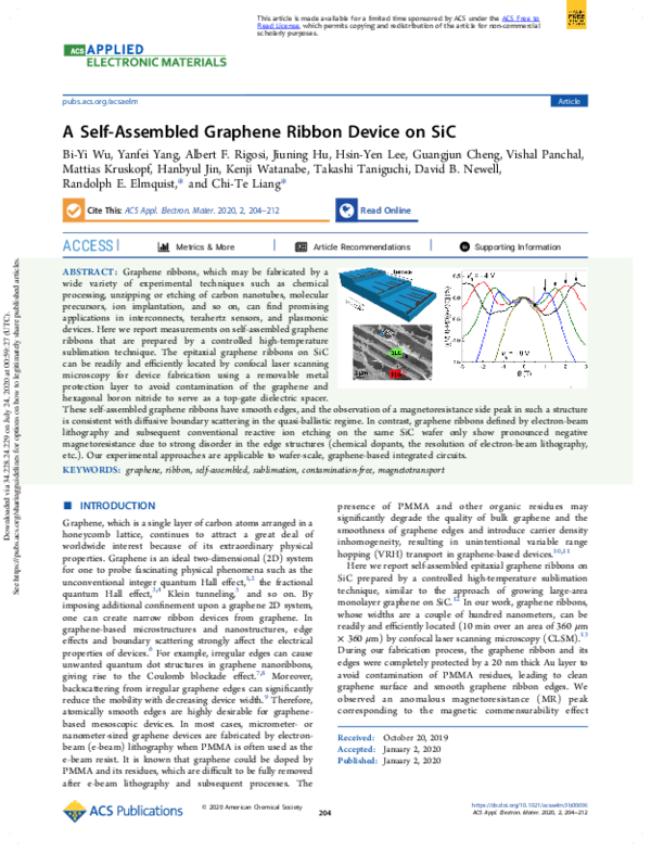 A Self-Assembled Graphene Ribbon Device on SiC