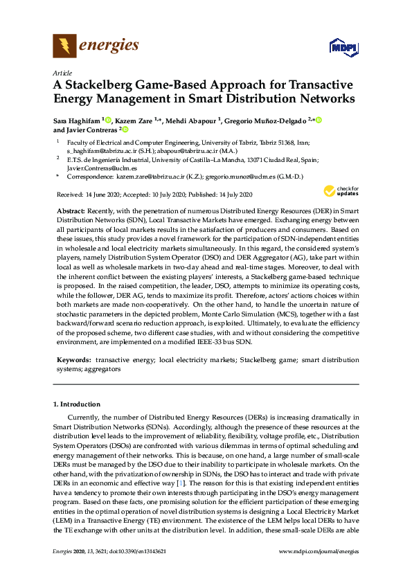 (PDF) A Stackelberg Game-Based Approach for Transactive Energy Management in Smart Distribution ...