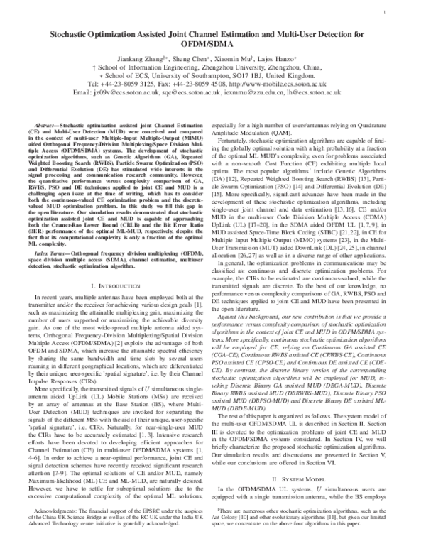 (PDF) Stochastic Optimization Assisted Joint Channel Estimation and Multi-User Detection for ...