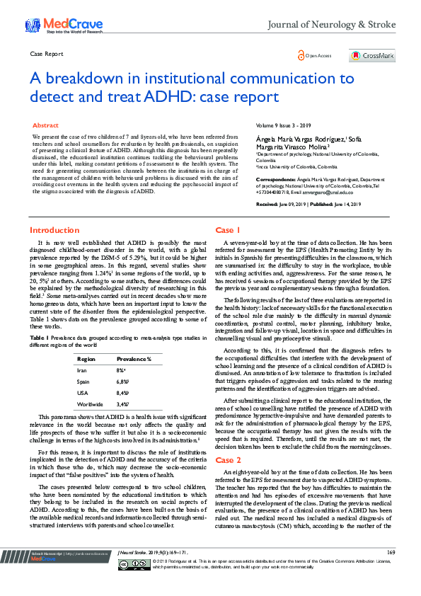 (PDF) A breakdown in institutional communication to detect and treat ...
