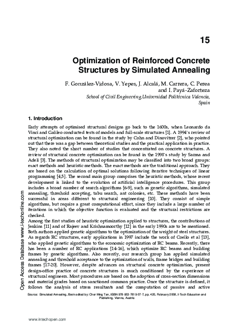 (PDF) Optimization of Reinforced Concrete Structures by Simulated Annealing