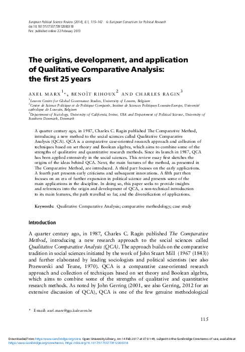 (PDF) The origins, development, and application of Qualitative ...