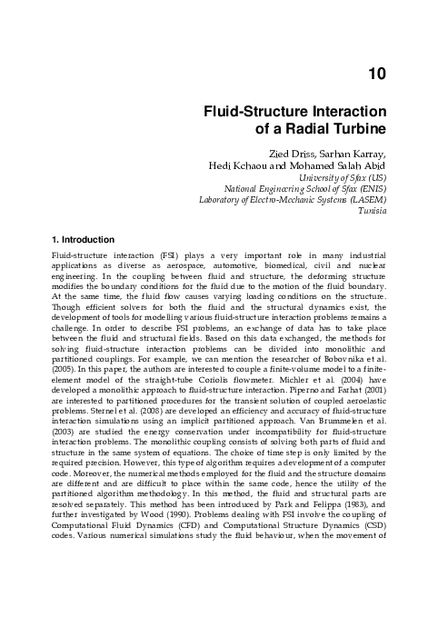 (PDF) Fluid-Structure Interaction of a Radial Turbine