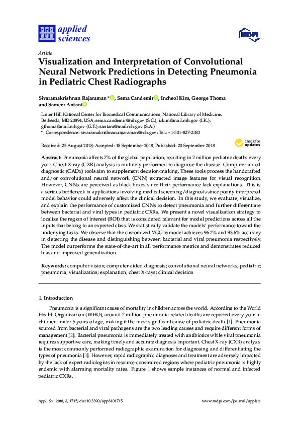 Pdf Visualization And Interpretation Of Convolutional Neural Network Predictions In Detecting