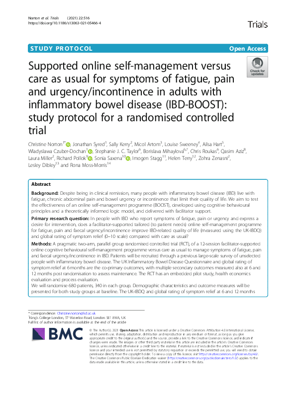 (PDF) Supported online self-management versus care as usual for ...