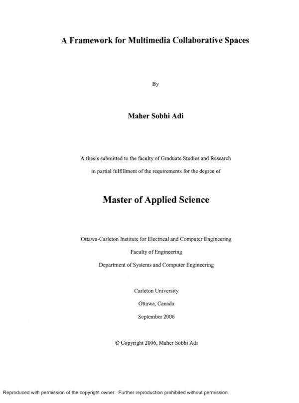 (PDF) A framework for multimedia collaborative spaces