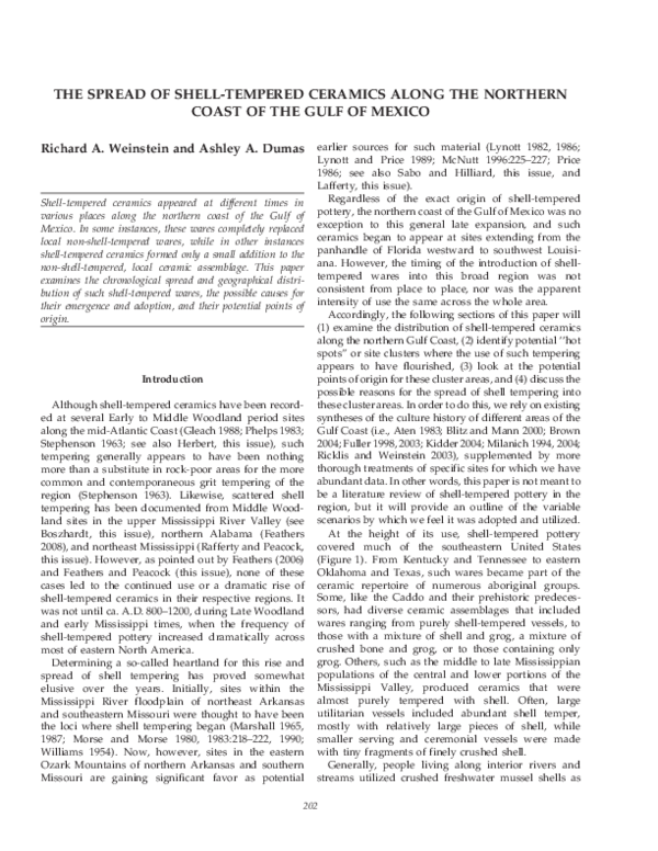 (PDF) The spread of shell-tempered ceramics along the northern coast of ...