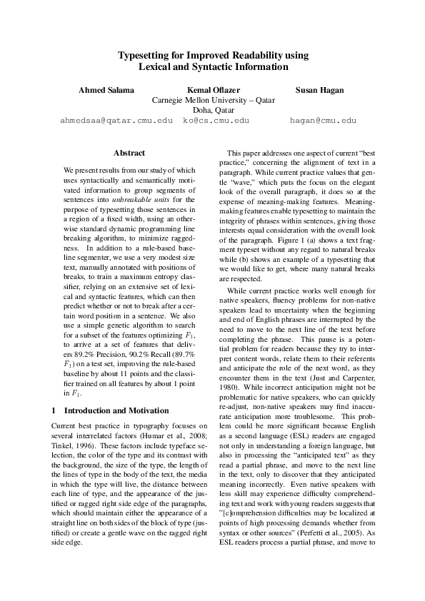 Pdf Typesetting For Improved Readability Using Lexical And Syntactic