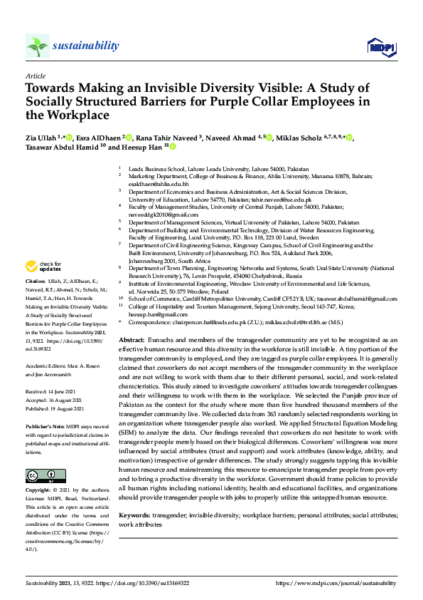 (PDF) Towards Making an Invisible Diversity Visible: A Study of ...