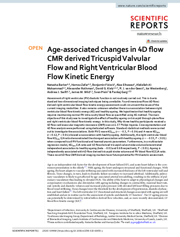 (PDF) Age-associated changes in 4D flow CMR derived Tricuspid Valvular ...
