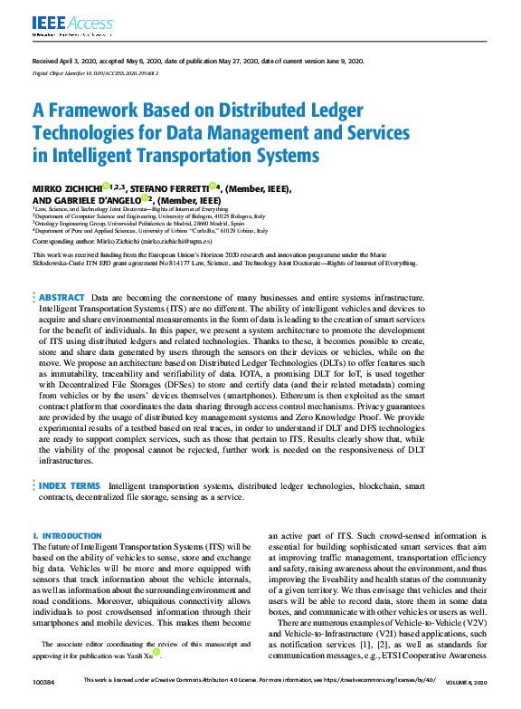 (PDF) A Framework Based on Distributed Ledger Technologies for Data Management and Services in ...