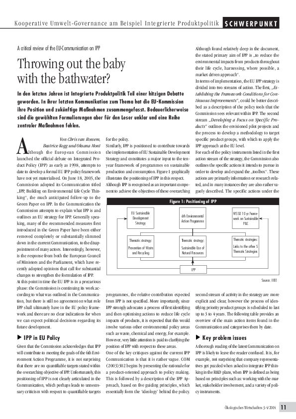 (PDF) Throwing out the baby with the bathwater?