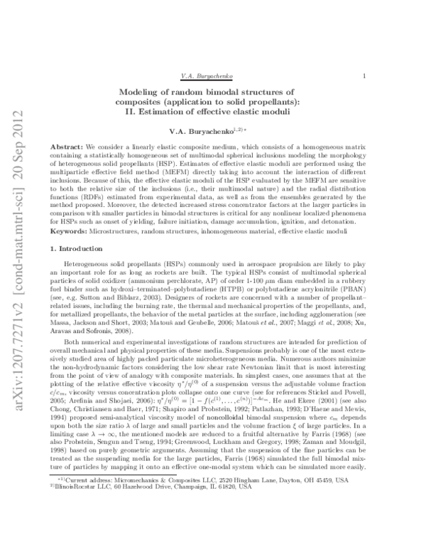 (PDF) Modeling of random bimodal structures of composites (application ...