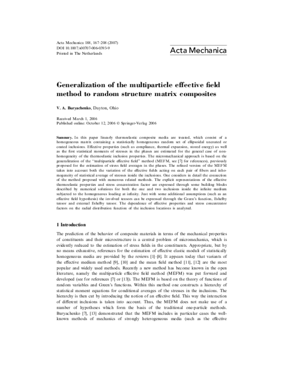 (PDF) Generalization of the multiparticle effective field method to ...