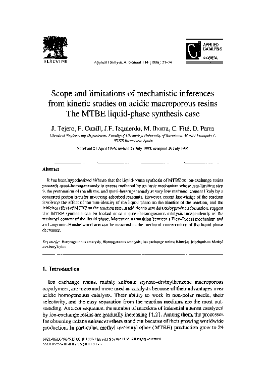(PDF) Scope and limitations of mechanistic inferences from kinetic ...