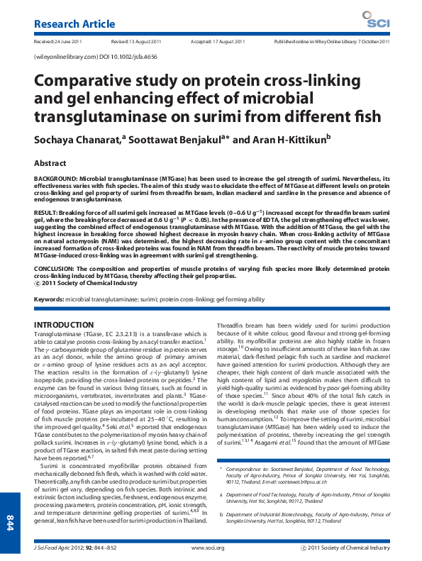 (PDF) Comparative study on protein cross-linking and gel enhancing ...
