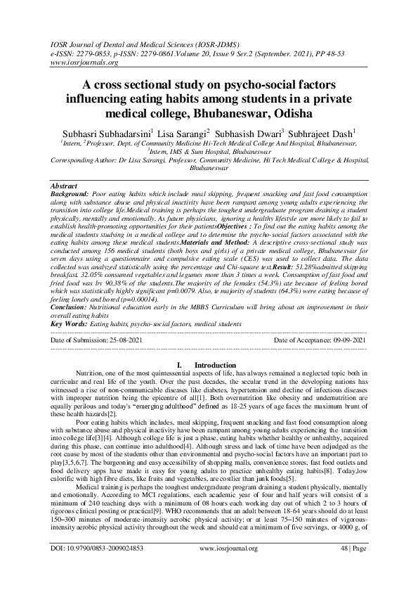 PDF A Cross Sectional Study On Psycho social Factors Influencing pdf-a-cross-sectional-study-on-psycho-social-factors-influencing