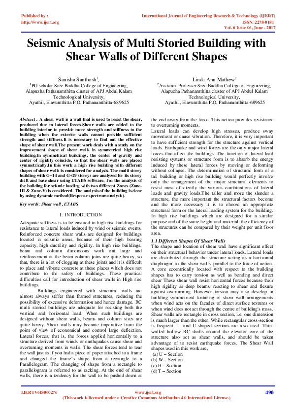 (PDF) Seismic Analysis of Multi Storied Building with Shear Walls of ...