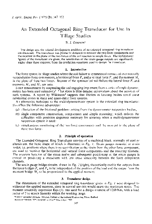 (PDF) An extended octagonal ring transducer for use in tillage studies