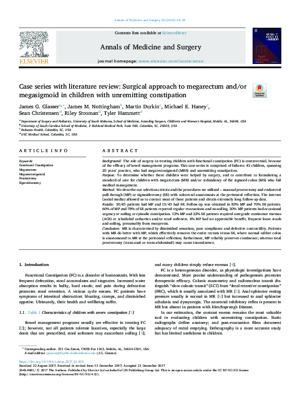 (PDF) Case series with literature review: Surgical approach to ...