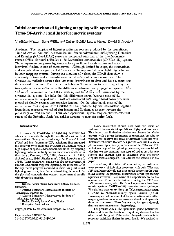 (PDF) Initial comparison of lightning mapping with operational time-of-arrival and ...