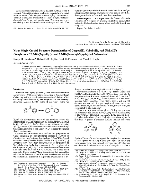 (PDF) X-ray single-crystal structure determination of copper(II ...