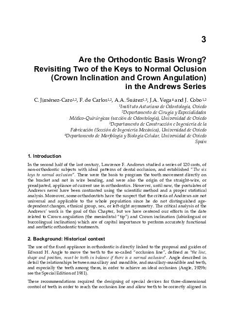 (PDF) Are the Orthodontic Basis Wrong? Revisiting Two of the Keys to ...
