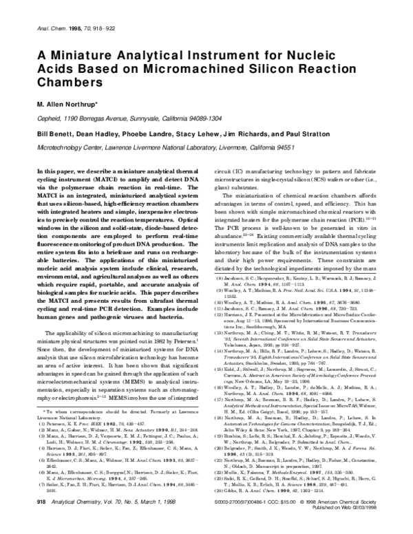(PDF) A Miniature Analytical Instrument for Nucleic Acids Based on ...