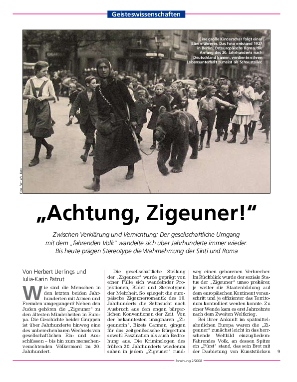 (PDF) „Achtung, Zigeuner!”︁