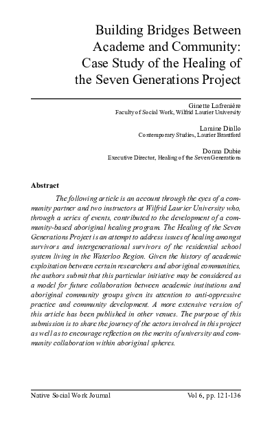 (PDF) Building Bridges Between Academe and Community: Case Study of the ...