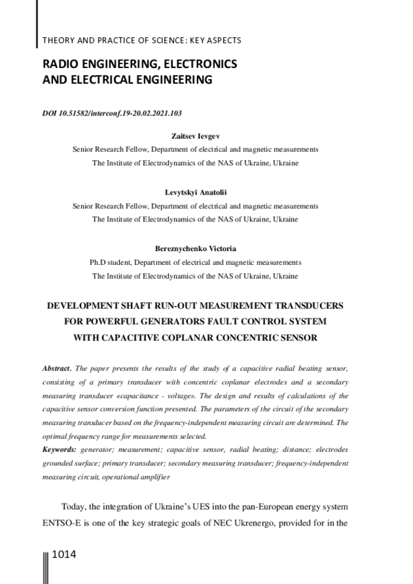 (PDF) Development Shaft Run-Out Measurement Transducers for Powerful ...