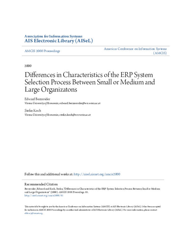 PDF Differences In Characteristics Of The ERP System Selection Process Between Small Or Medium pdf-differences-in-characteristics-of-the-erp-system-selection-process-between-small-or-medium