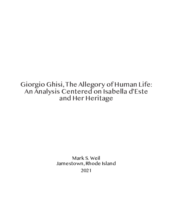 (PDF) Giorgio Ghisi, The Allegory of Human Life: An Analysis Centered ...