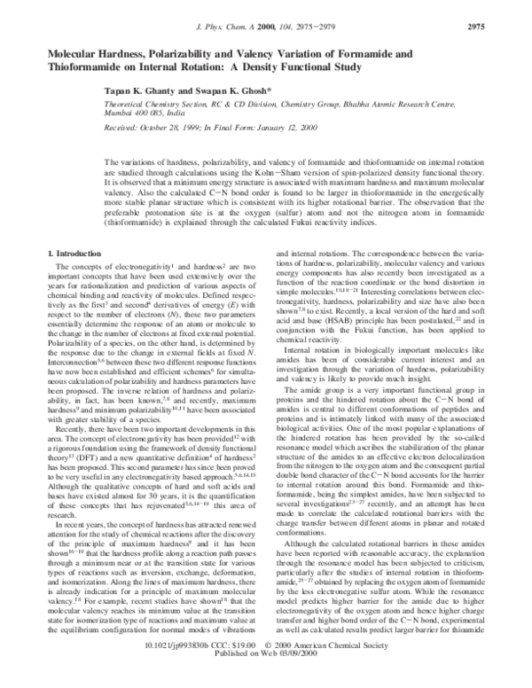 (PDF) Molecular Hardness, Polarizability and Valency Variation of ...
