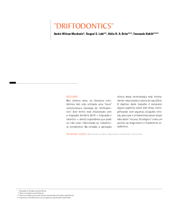 (PDF) Driftodontics